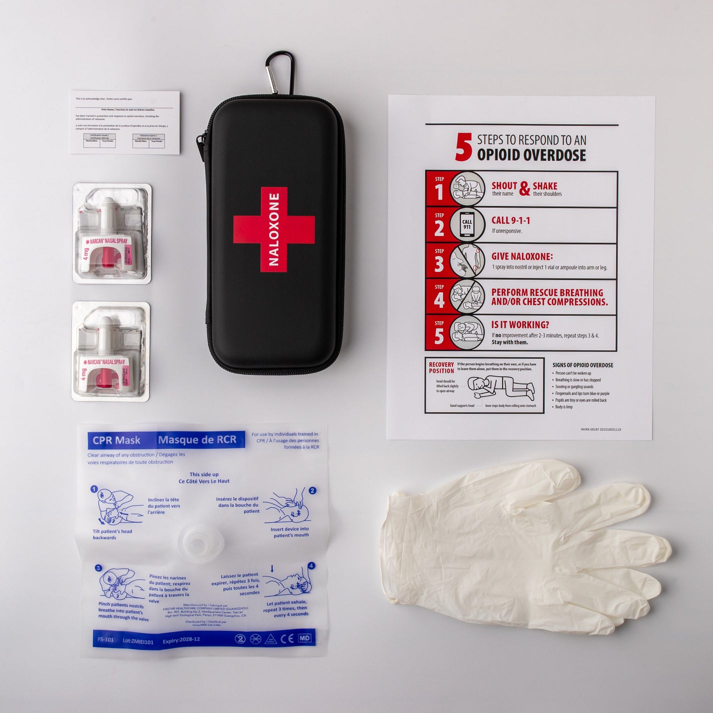 NARCAN® (naloxone HCI) Nasal Spray 4mg Pre-assembled Kit – Rescue 7